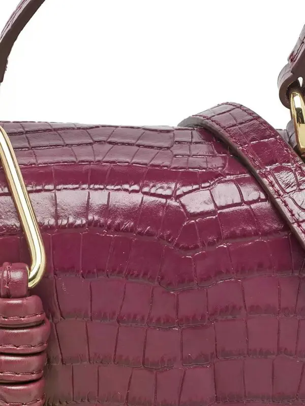 Dkny Croc-embossed Top Handle Bag