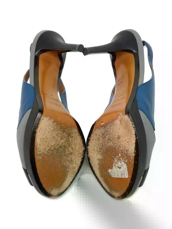 Fendi Peep-toe Slingback Platform Stiletto Sandals