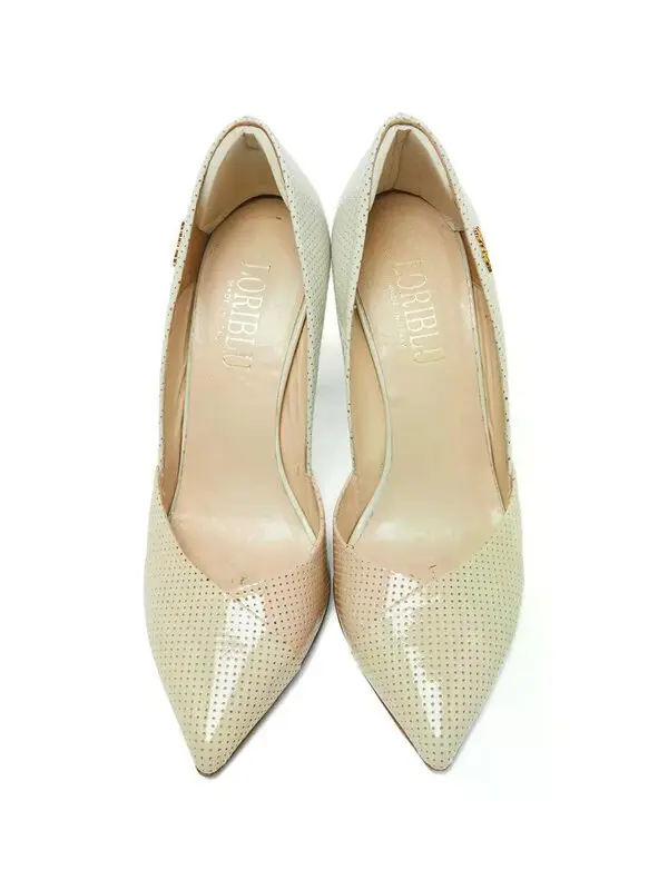 LORIBLU Perforated Pointed-toe Pumps