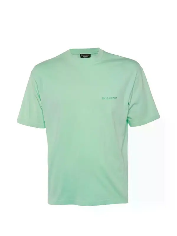 Balenciaga Embroidered Logo T-shirt - Green