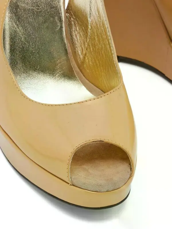 Dolce & Gabbana Peep-toe Slingback Wedge Sandals