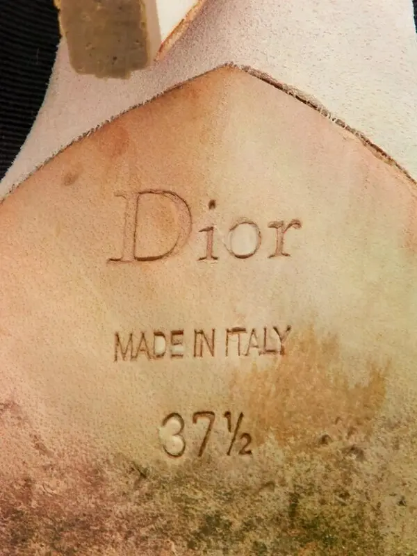 Dior Canvas Lace-up Open-toe Ankle Boots