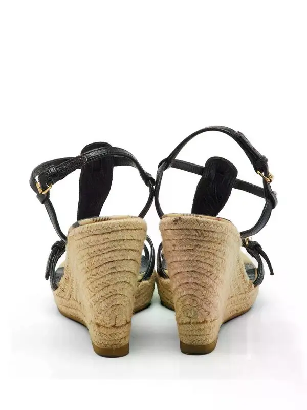 Burberry Haymarket Check Wedge Espadrilles