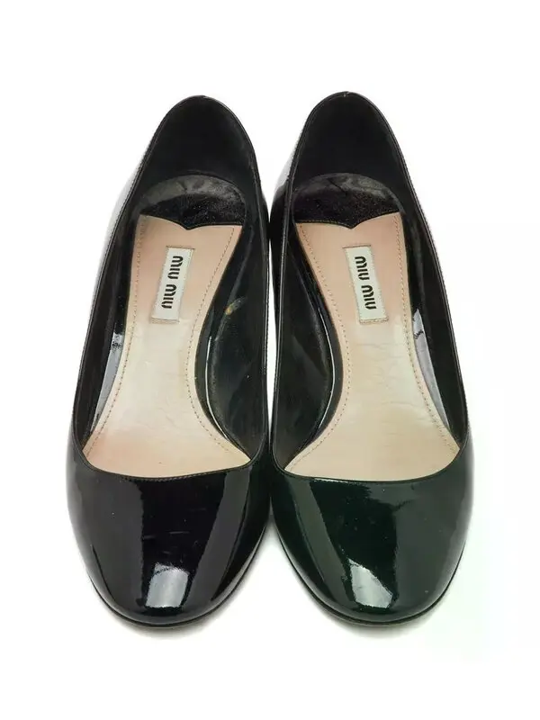 Miu Miu Crystal-embellished Block-heel Pumps