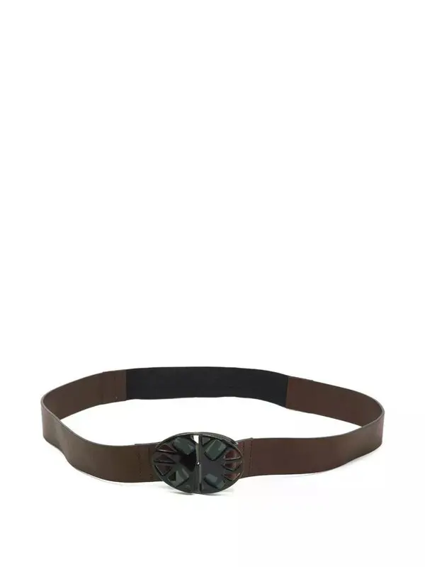 Marni Geometric Buckle Leather Belt