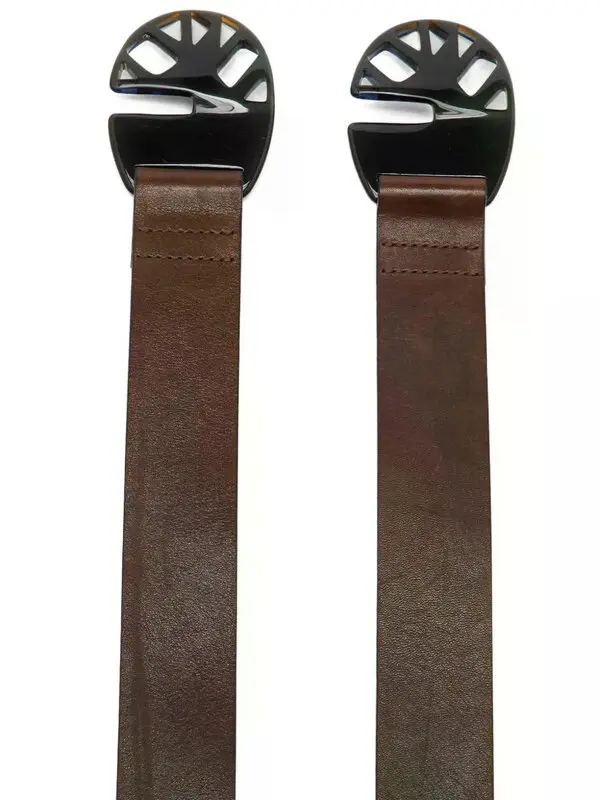 Marni Geometric Buckle Leather Belt