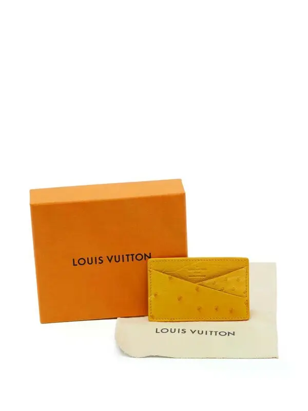 LOUIS VUITTON Ostrich Leather Card Holder