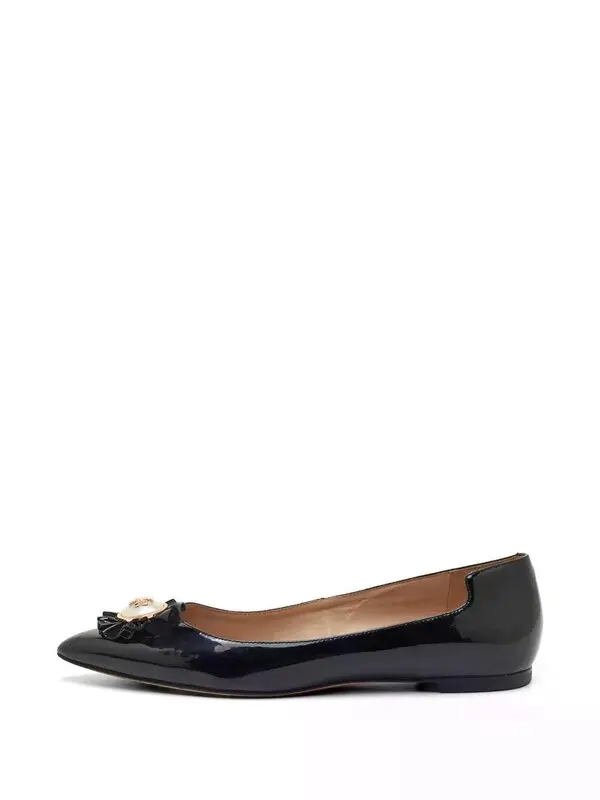 Tory Burch Melody Pearl Pointed-toe Ballet Flats - Black