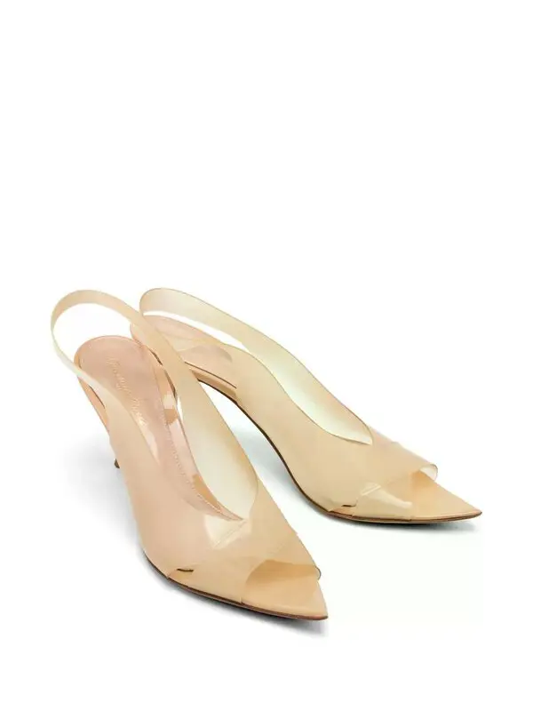 GIANVITO ROSSI Transparent Pvc Slingback Sandals