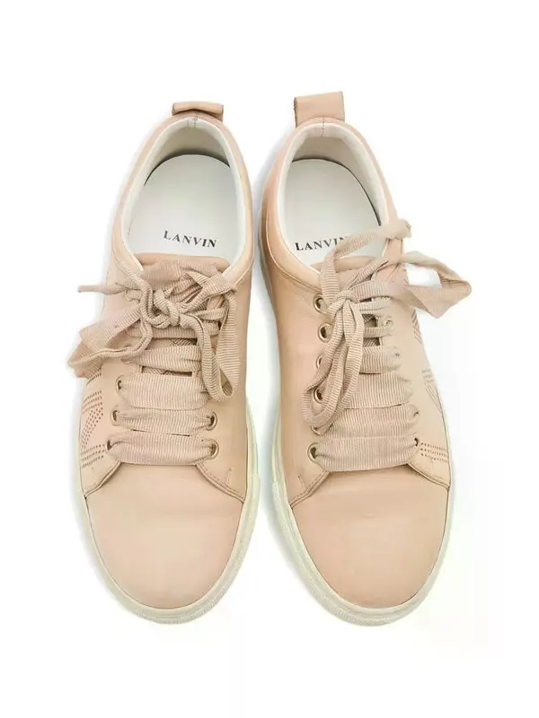 LANVIN Perforated Logo Sneakers