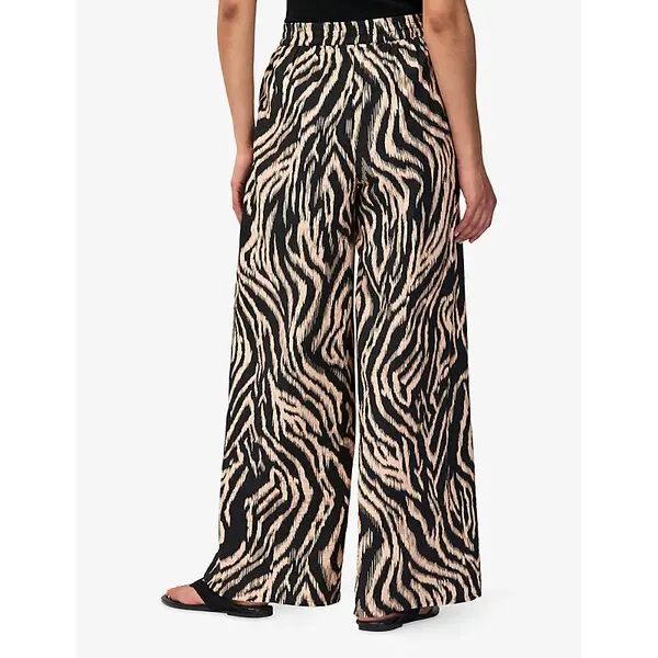 RO&ZO Zebra Print Wide Leg Trousers - Multi