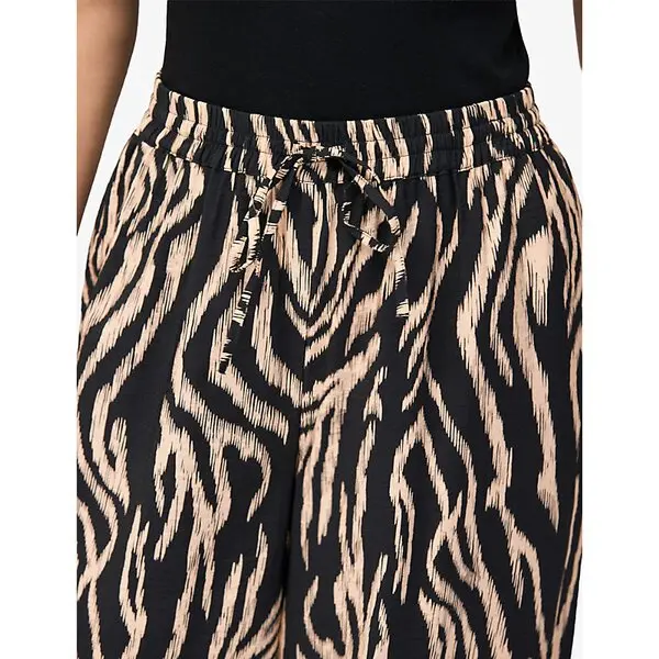 RO&ZO Zebra Print Wide Leg Trousers - Multi