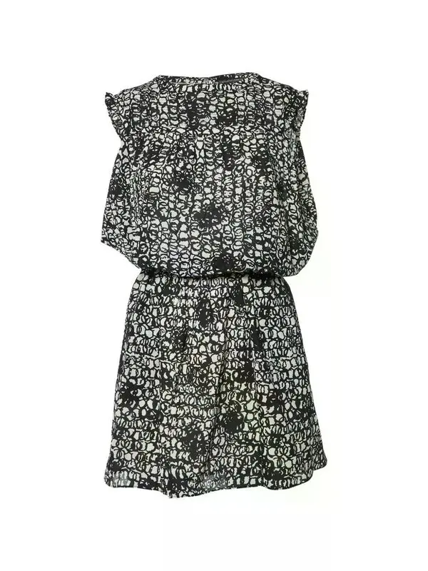Balenciaga Abstract-print Silk Mini Dress