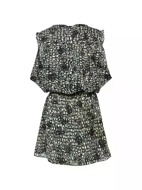 Balenciaga Abstract-print Silk Mini Dress