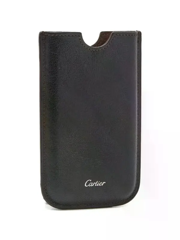 Cartier Logo-print Leather Phone Case