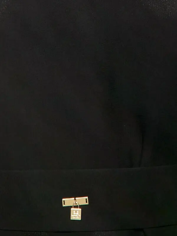 Elisabetta Franchi Chiffon Sleeveless Top With Gold-tone Hardware