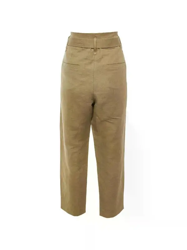 Brunello Cucinelli Belted Herringbone Trousers