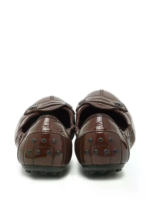 TOD'S Patent Leather Penny Strap Loafers