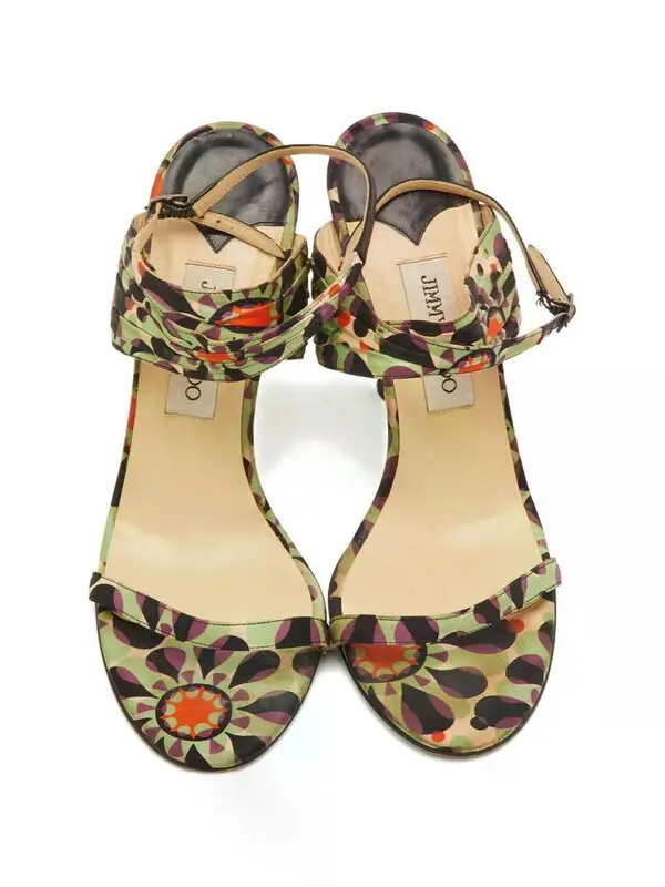 JIMMY CHOO Printed Ankle Strap Sandals