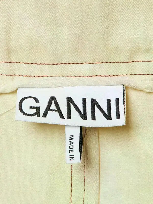 GANNI Beige Twill Wrap Skirt