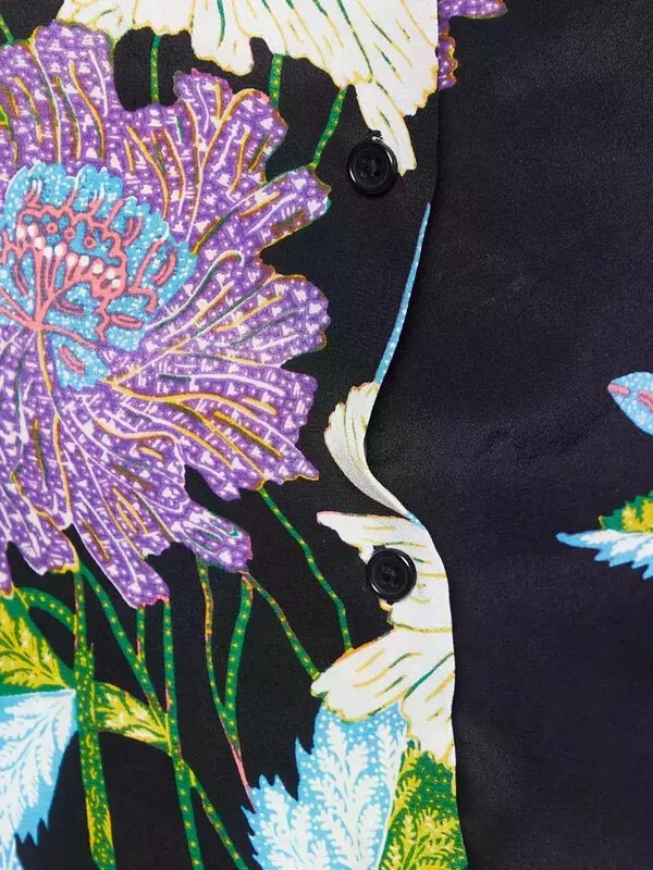 Diane Von Furstenberg Floral Print Silk Blouse