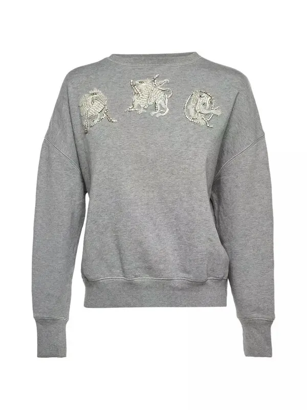 Alexander McQueen Embellished Crew Neck Sweater