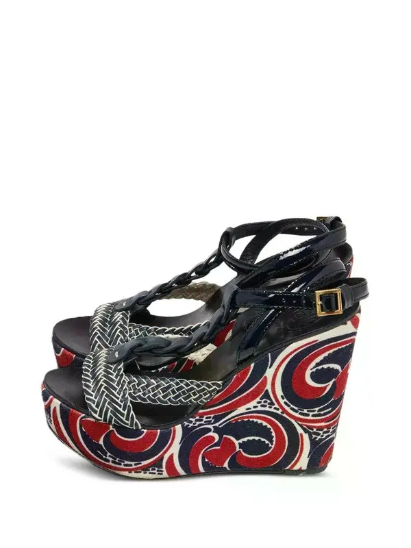 Tory Burch Braided Platform Wedge Sandals