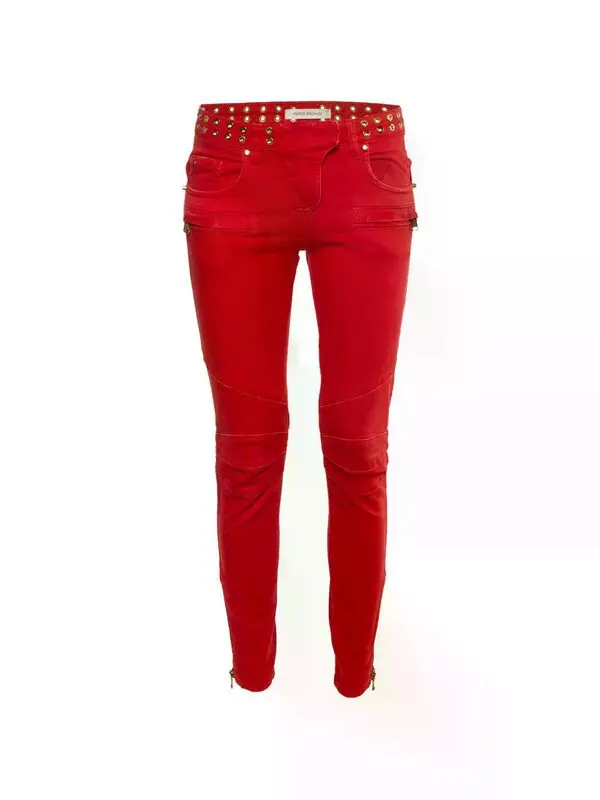 Balmain Studded Slim-fit Jeans