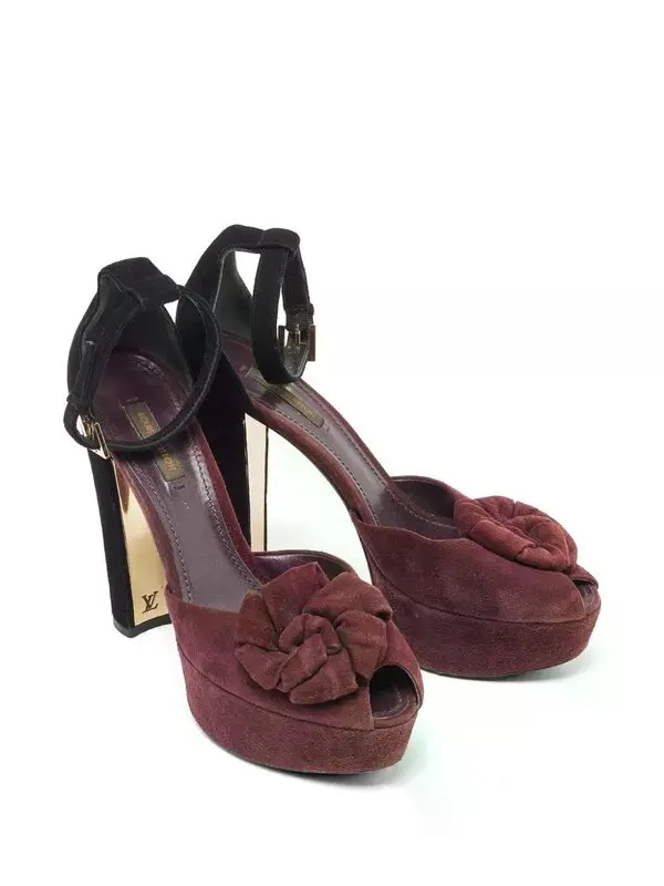 LOUIS VUITTON Flower Peep-toe Sandals