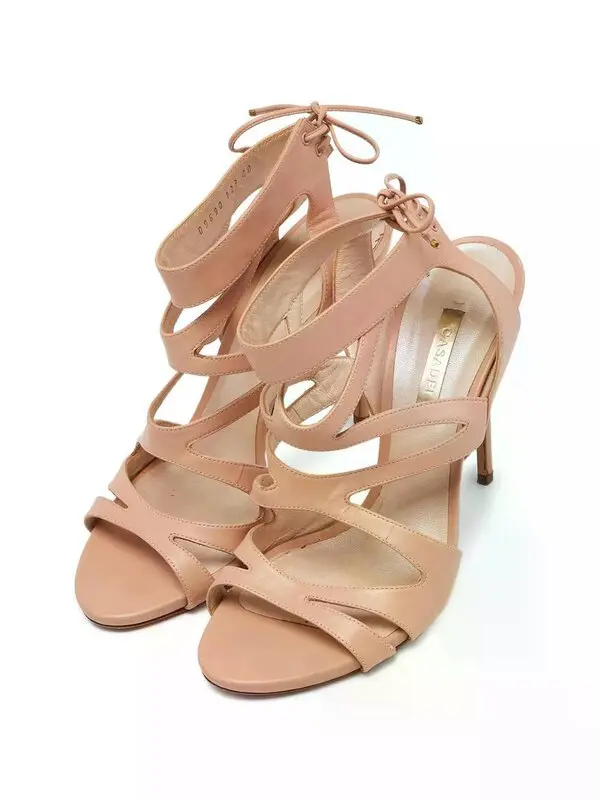 Casadei Strappy Open-toe Leather Heeled Sandals