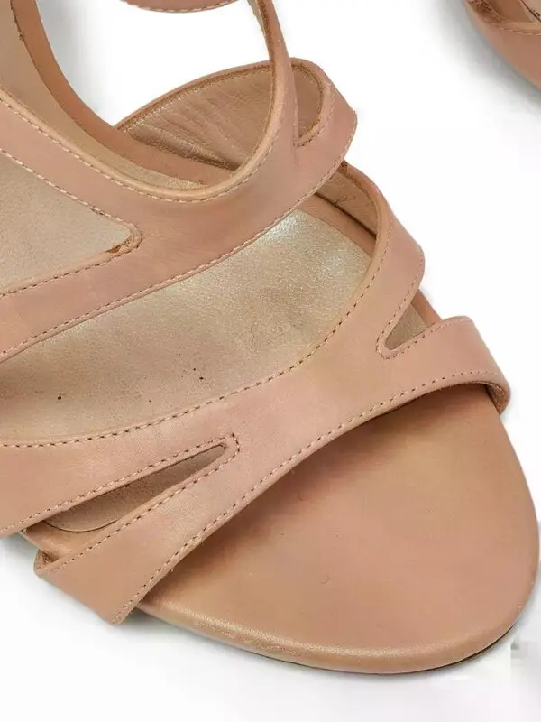 Casadei Strappy Open-toe Leather Heeled Sandals