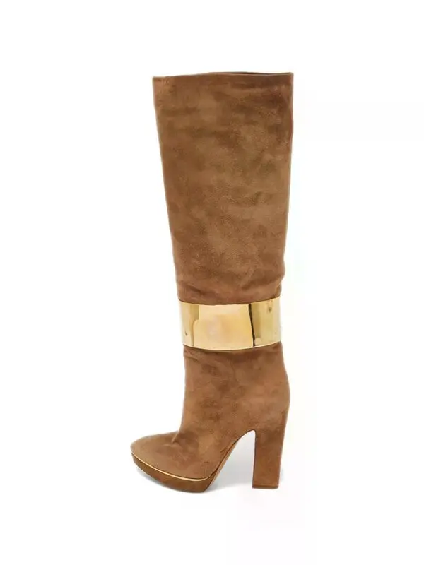 SERGIO ROSSI Metal Cuff Platform Boots