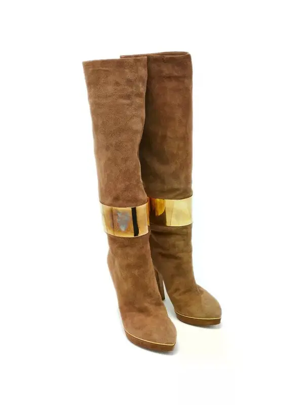SERGIO ROSSI Metal Cuff Platform Boots