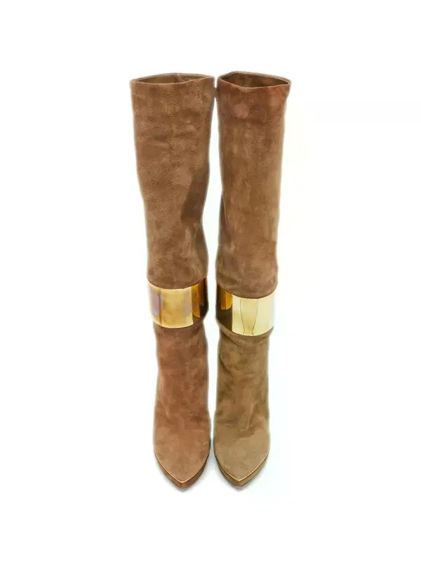 SERGIO ROSSI Metal Cuff Platform Boots