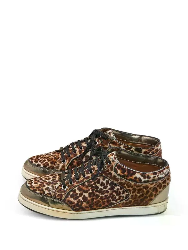 JIMMY CHOO Miami Leopard Print Sneakers