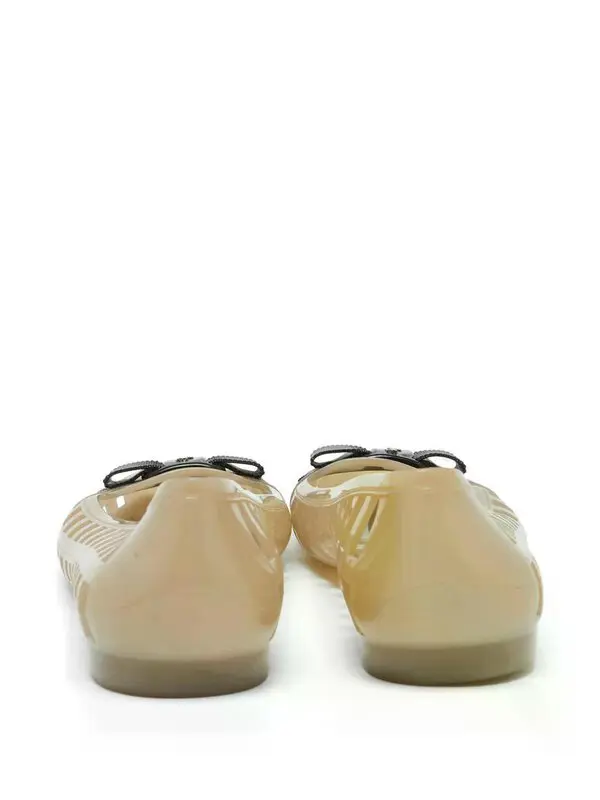 FERRAGAMO Laser Cut-out Bow Flat Pumps