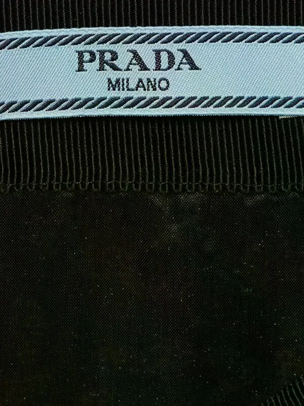 Prada Printed Pleated Midi Skirt