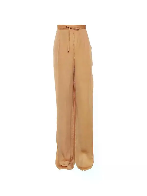 Bottega Veneta Satin Tie-waist Trousers - Orange