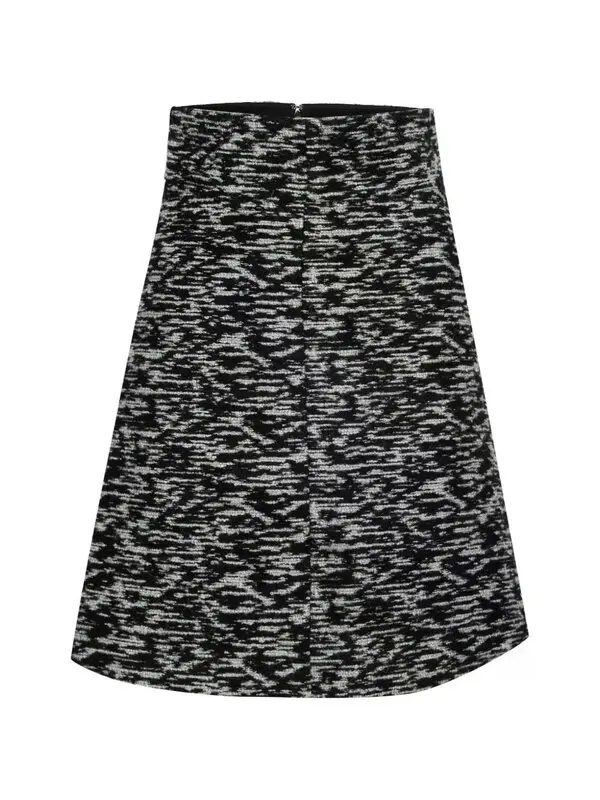 Just Cavalli Monochrome Tweed A-line Mini Skirt - Grey