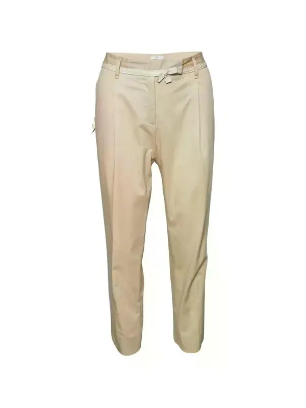 Prada Beige Twill Weave Tapered Leg Trousers