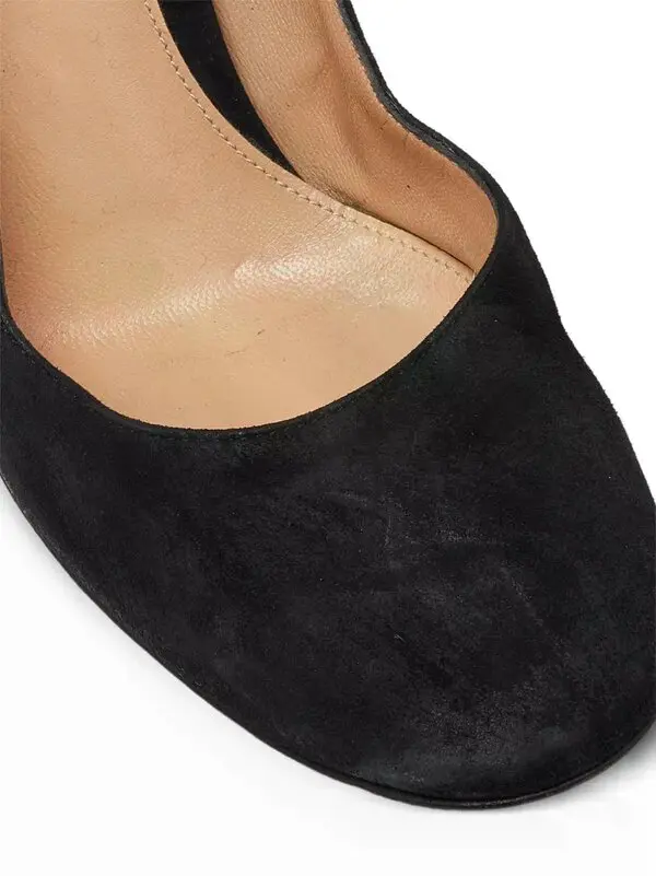 GIANVITO ROSSI Nubuck Leather Block-heel Pumps