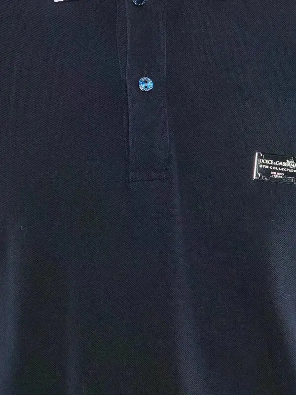 Dolce & Gabbana Gym Collection Cotton Polo Shirt - Blue