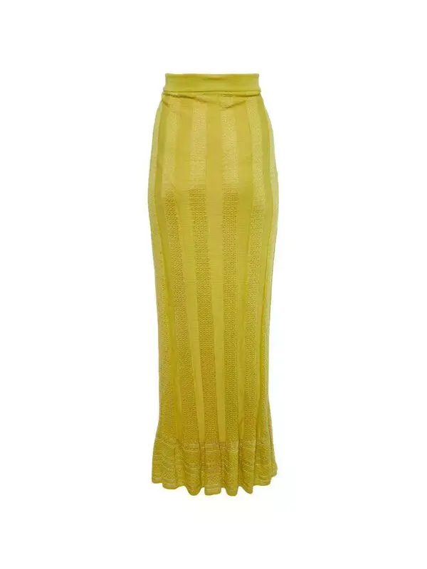 Missoni Ribbed Knit Skirt - Yellow