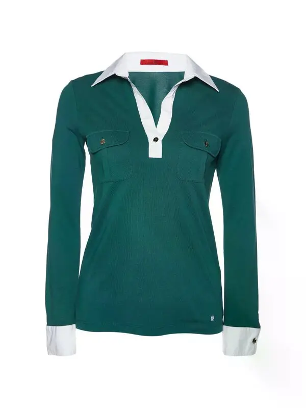 Carolina Herrera Pique Long-sleeve T-shirt - Green