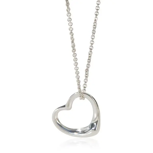 Tiffany & Co. Sterling Silver Elsa Peretti Open Heart Pendant Necklace - Sterling_silver