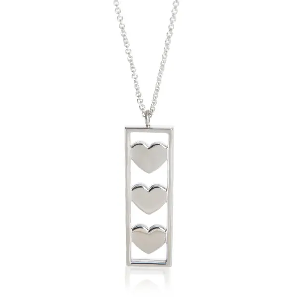 Tiffany & Co. Sterling Silver 3 Heart Pendant Necklace - Sterling_silver