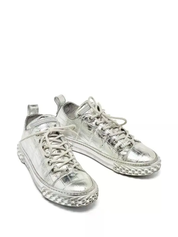 GIUSEPPE ZANOTTI Croc-embossed Low-top Sneakers