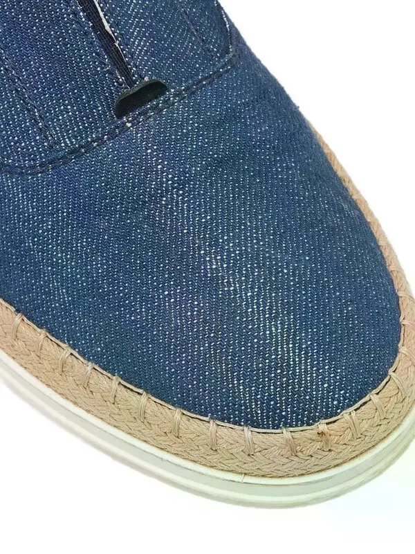 TOD'S Francesina Espadrille Slip-on Sneakers - Blue