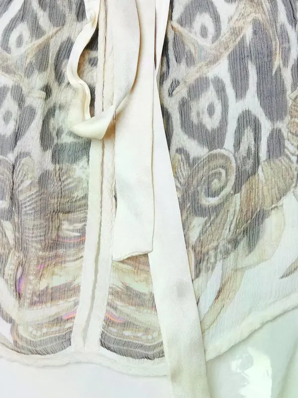 Just Cavalli Leopard Print Silk Top