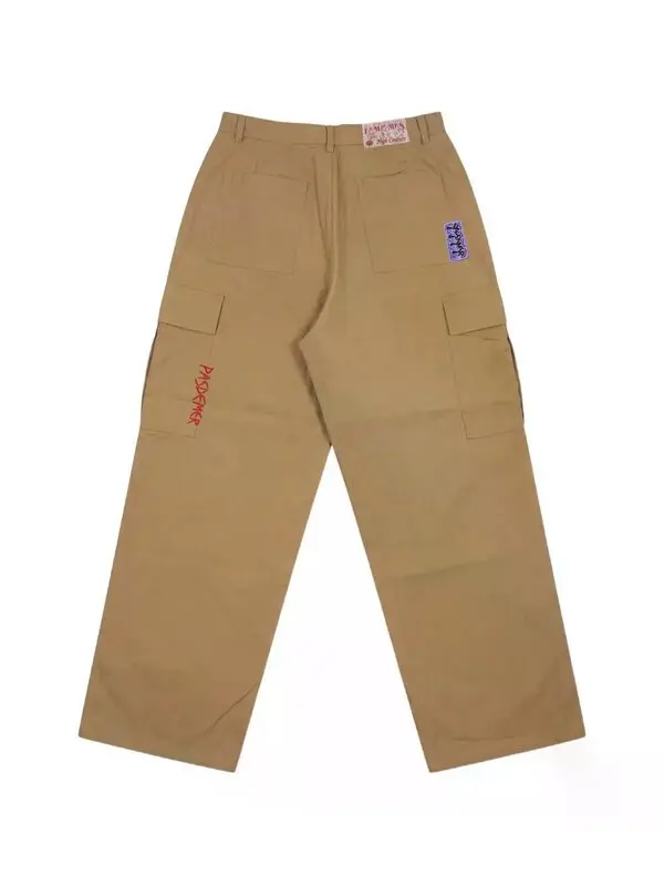 PAS DE MER Patch-detail Pleated Cotton Cargo Trousers